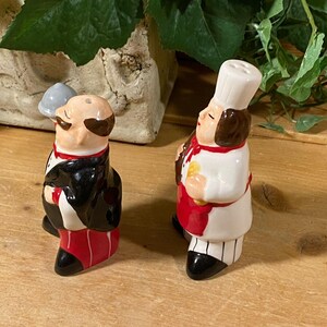Vintage Ceramic Chef + Waiter Salt and Pepper Shakers | American ...