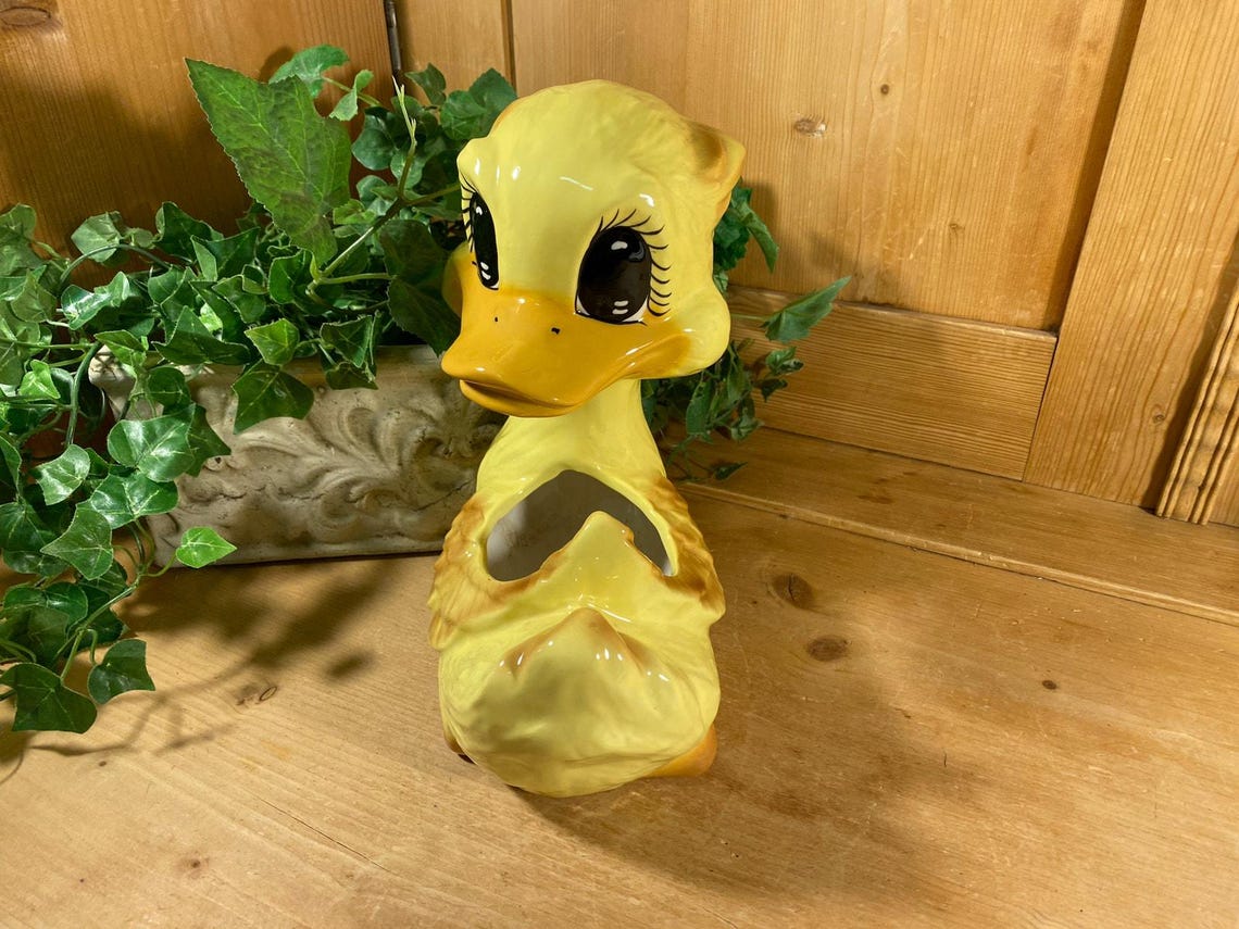 Vintage Ceramic Duck Planter | Anthropomorphic Duck Planter | Ducks ...