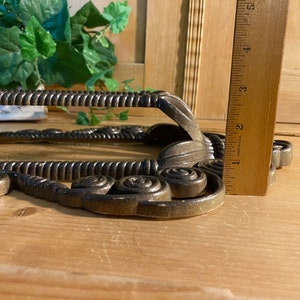 Vintage Ornate Hanging Planter Wall Pocket Burwood Black Plastic Basket ...