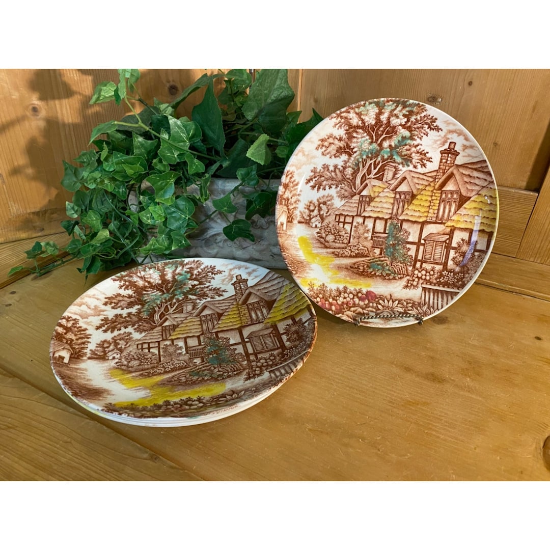 Vintage Chadwick English Cottage Dinner Plates - Set of 4 | Made in ...