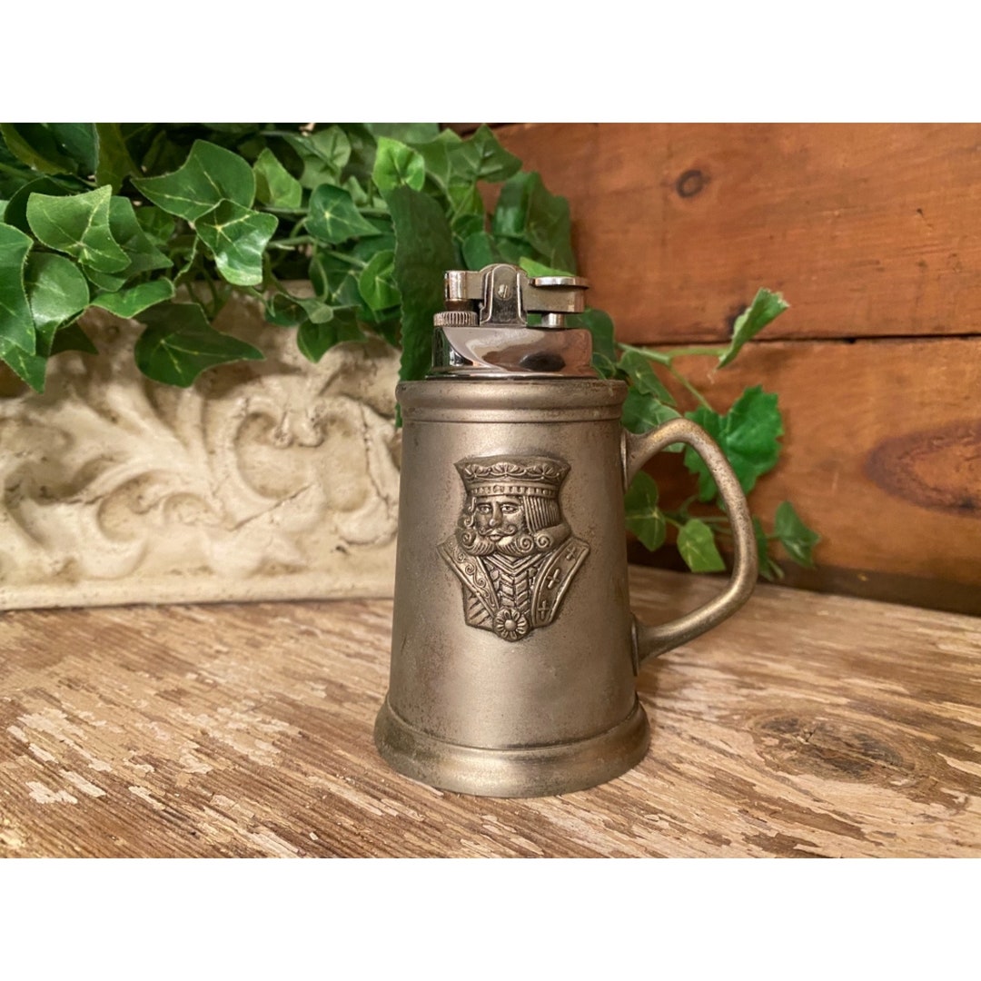 Vintage Pewter King Stein Butane Lighter | Vintage Pewter Lighter ...