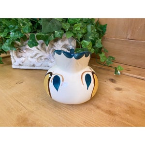 Vintage Puritan Pottery Water Pitcher With Fruit Design | Glazed ...