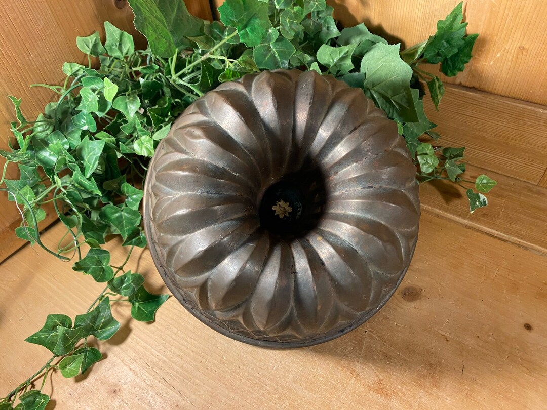 Vintage Heavy Ribbed Copper Dessert Mold | Round Copper Jello Mold ...