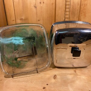 Vintage Square Glass Cake Plate With Aluminum Cover | Glass + Metal ...