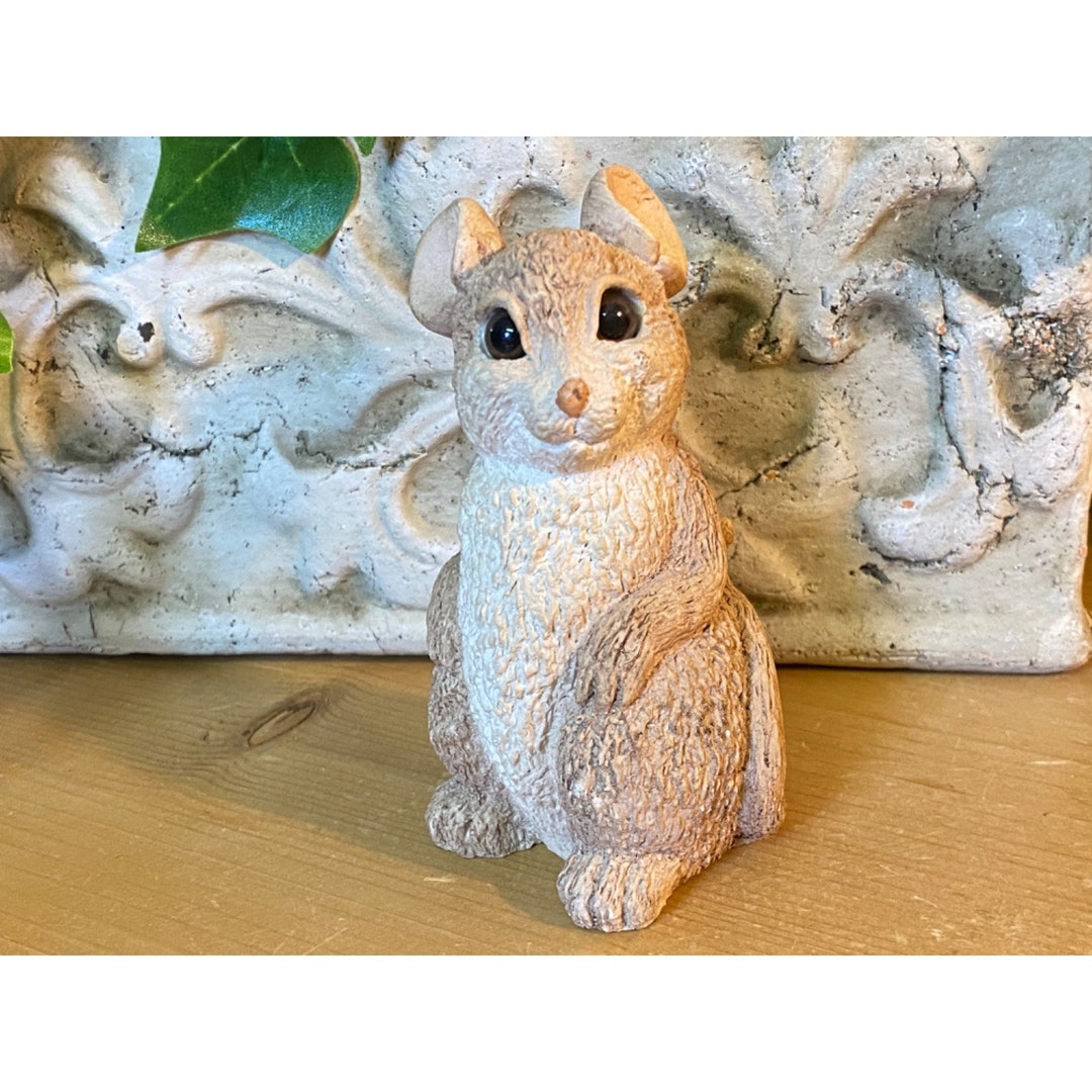 Vintage Brown Mouse Figurine | Stone Critters | Sweet Baby Mouse ...
