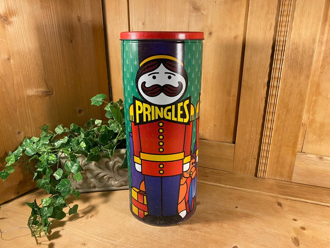 Vintage Jumbo Pringles Christmas Tin Nutcracker Pringles Can Large ...