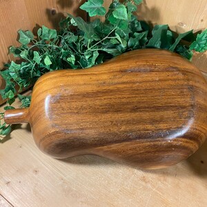 Vintage Wooden Pear Bowls Set - One Large Serving Bowl, 7 Salad Bowls ...