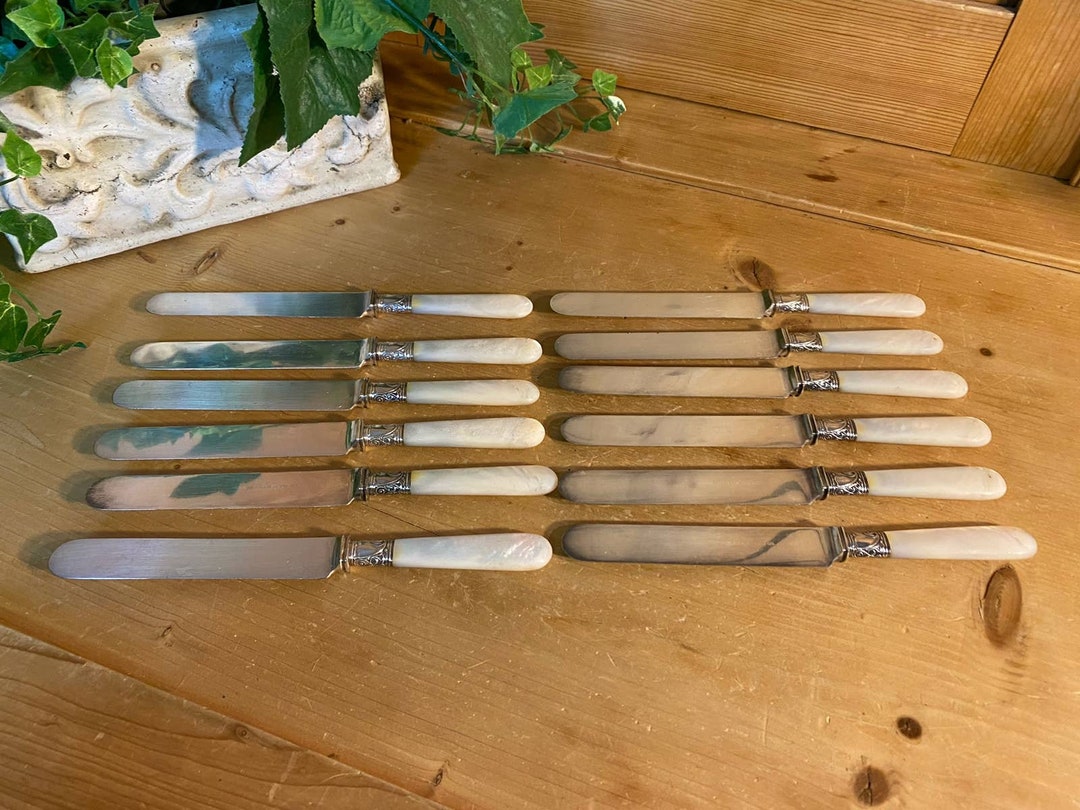 Vintage Mother of Pearl Handle Knives - Set of 12 | Gorham | Antique ...