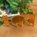 Vintage Miniature Wooden Table and Chairs | Dollhouse Furniture | Mini ...