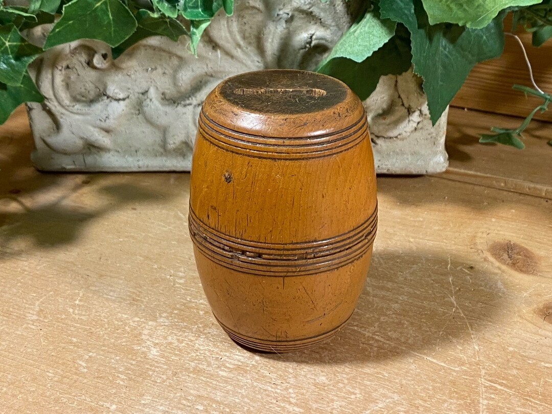 Vintage Wooden Barrel Coin Bank | Wooden Piggy Bank | Wood Coin Bank ...