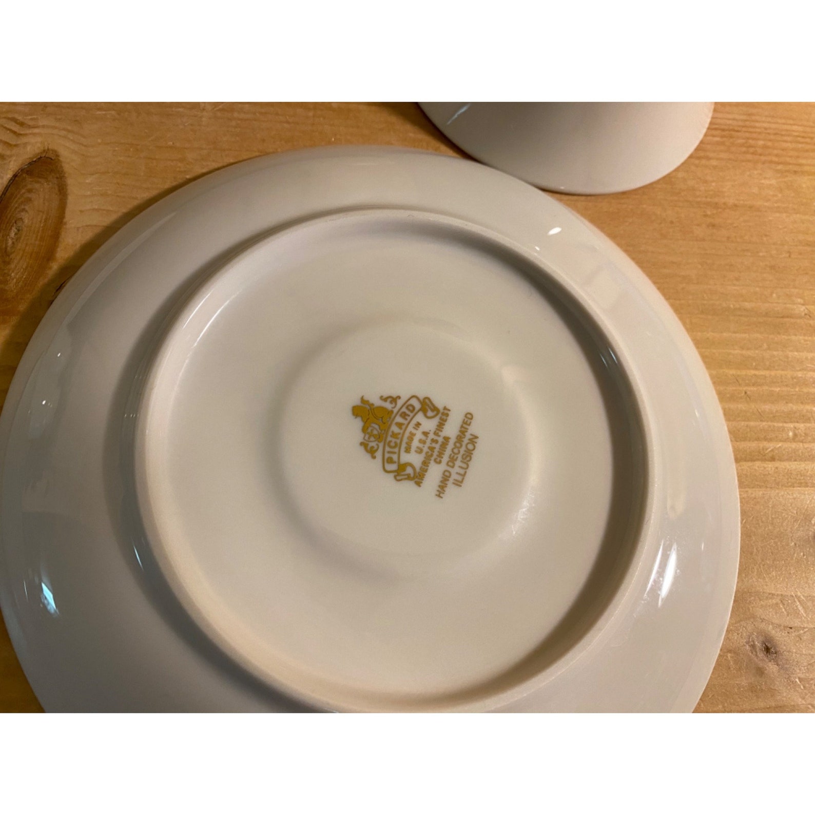 Vintage Pickard Illusion China Tea Cups Set of Four White - Etsy