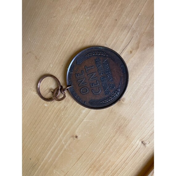 Vintage Large Lincoln Penny Key Ring | Patina Copper … - Gem