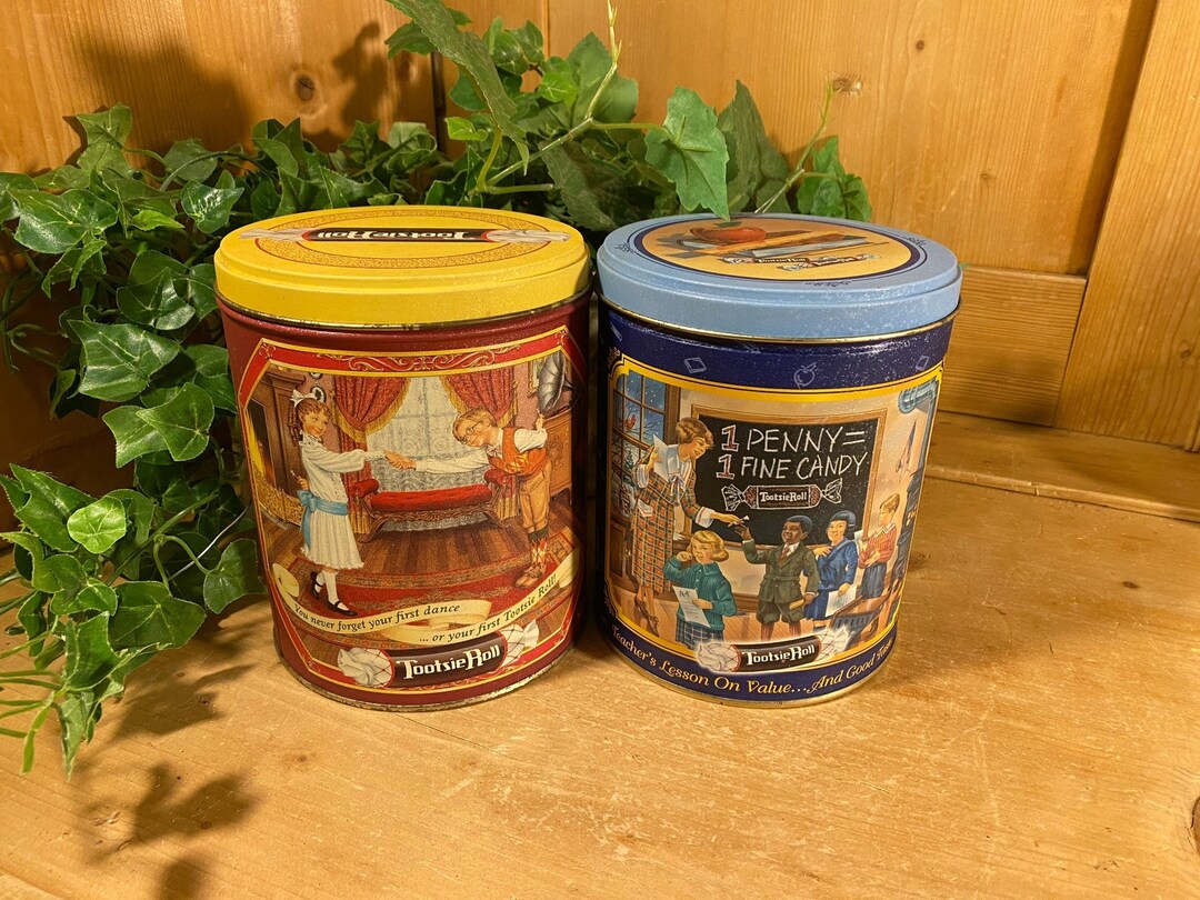 Vintage Tin Canisters: Tootsie Roll - Set of 2 | Teacher's Lesson ...
