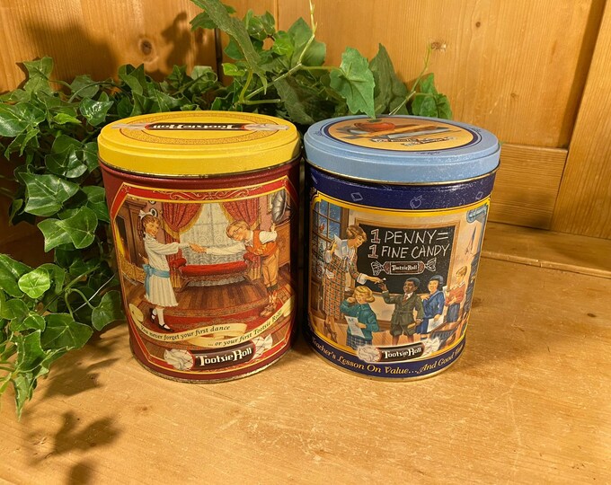Vintage Tin Canisters: Tootsie Roll - Set of 2 | Teacher's Lesson ...