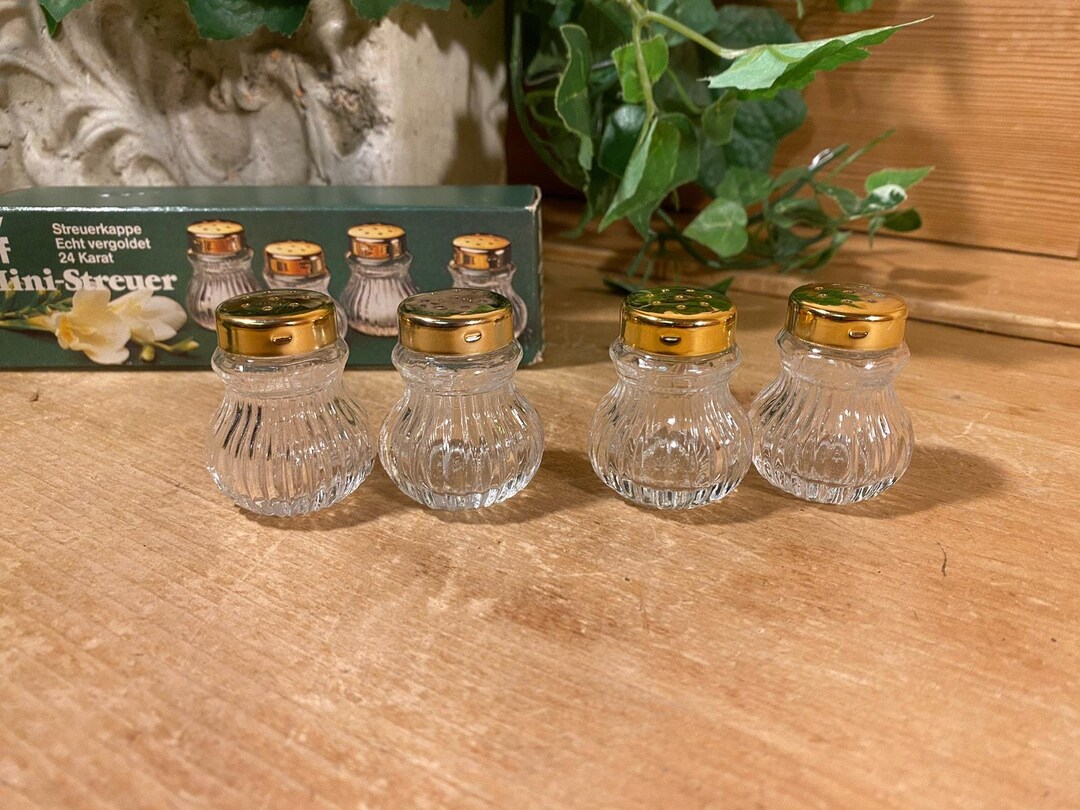 Vintage Mini-streuer Shakers in Original Packaging | Miniature Glass ...