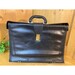 Vintage Black Leather Attache Case | Academia | Valice With Handle ...