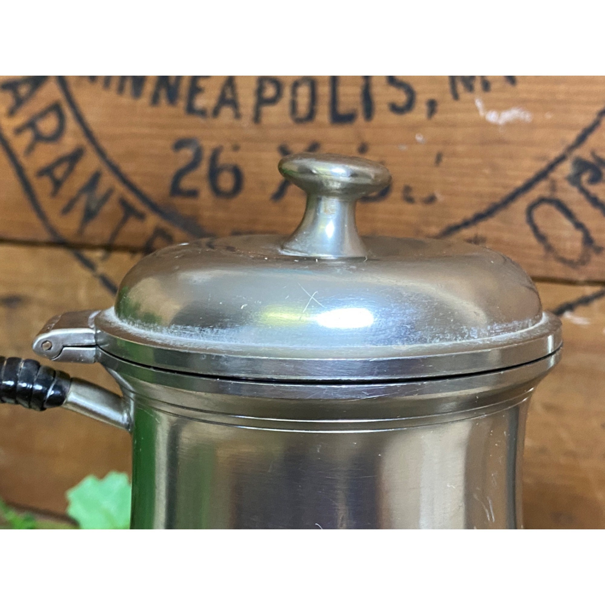 Vintage Pewter Coffee Pot With Black Handle Meeuws & Zoon - Etsy