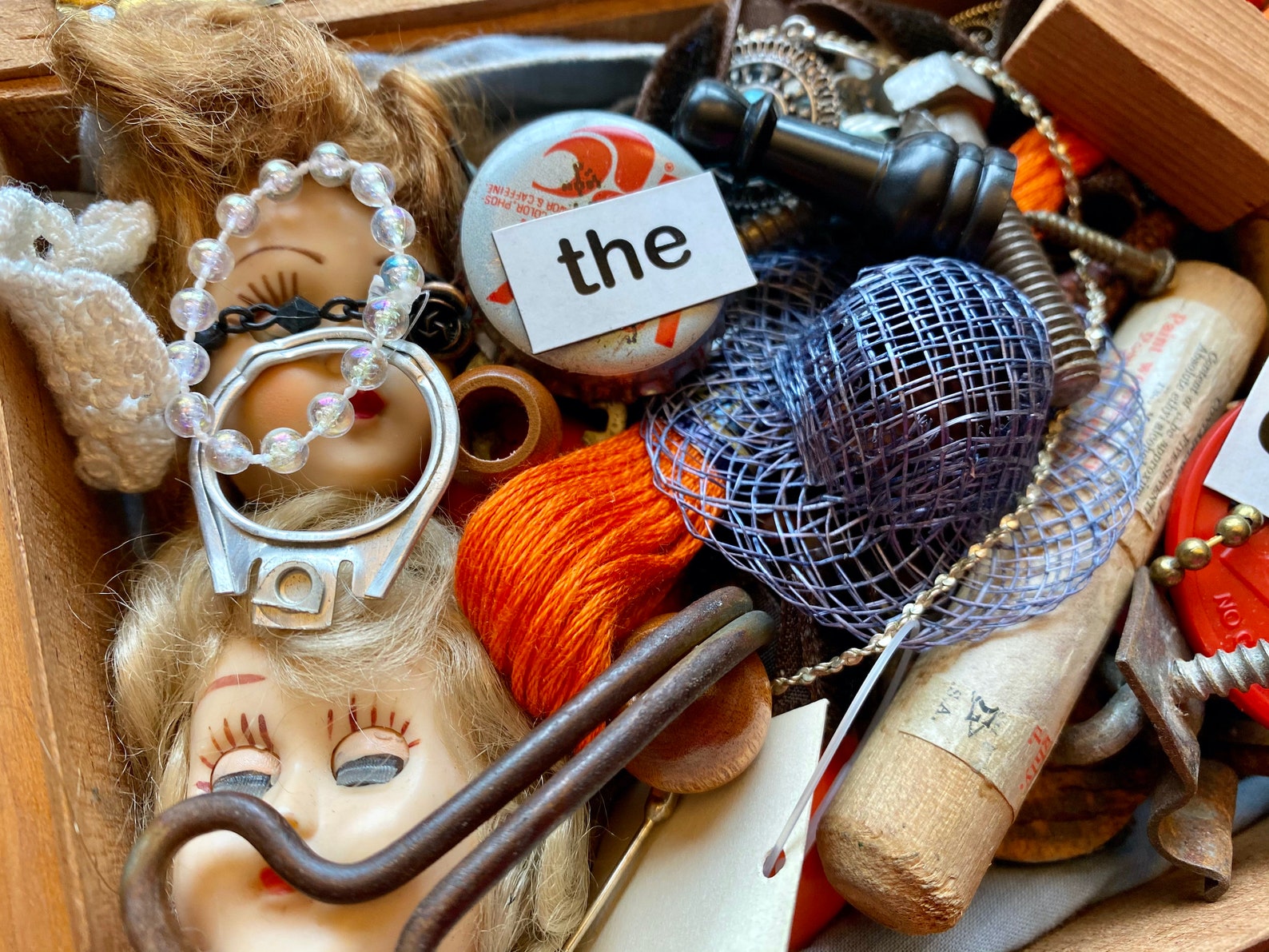 Vintage Junk Drawer Mystery Box Assemblage Supplies Found - Etsy