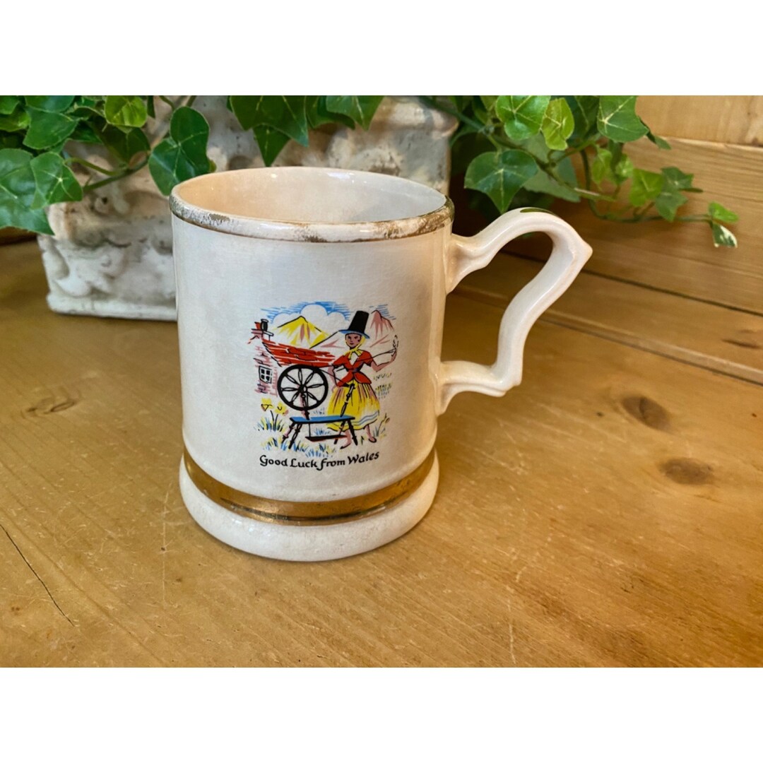 Antique Prince William Ware Mug | "good Luck From Wales" | Made in ...
