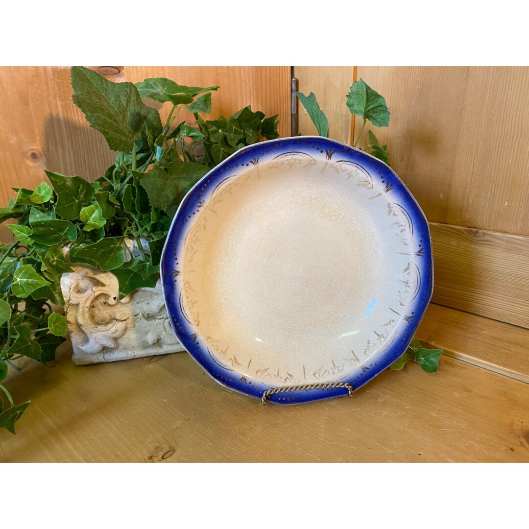 Vintage Blue Flow China Serving Bowl | Vintage White Bowl With Blue and ...