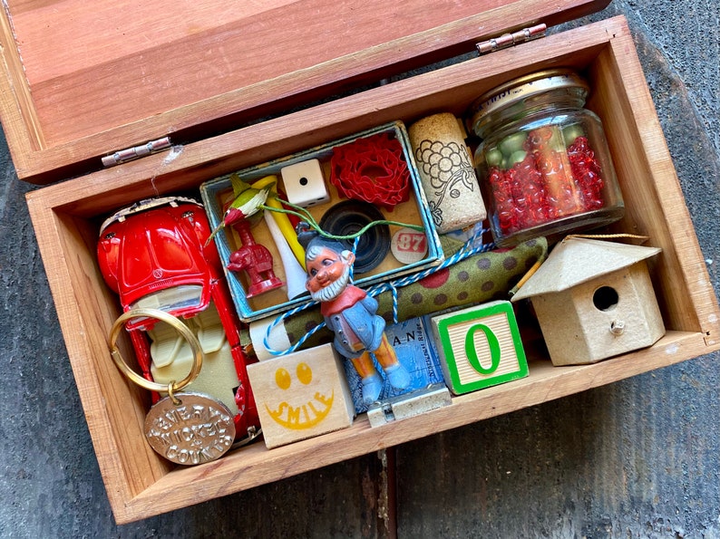 Vintage Junk Drawer Mystery Box Assemblage Supplies Found - Etsy