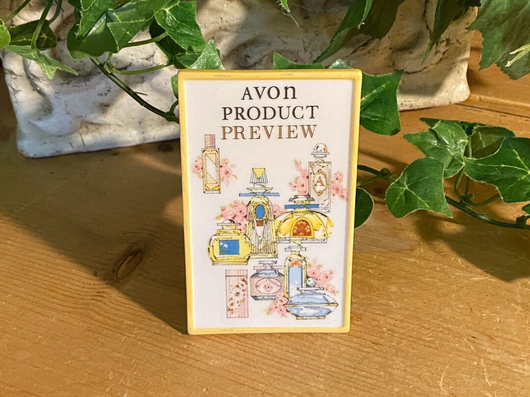 Vintage Ceramic Avon Product Preview Sign Avon Lady Memorabilia 1970s ...