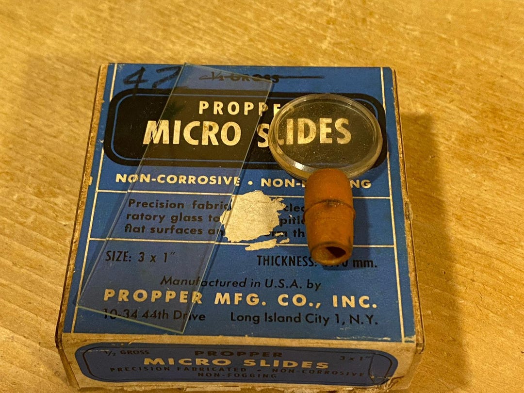 Vintage Micro Slides | Propper | Microscope Plate Slides | Academia ...
