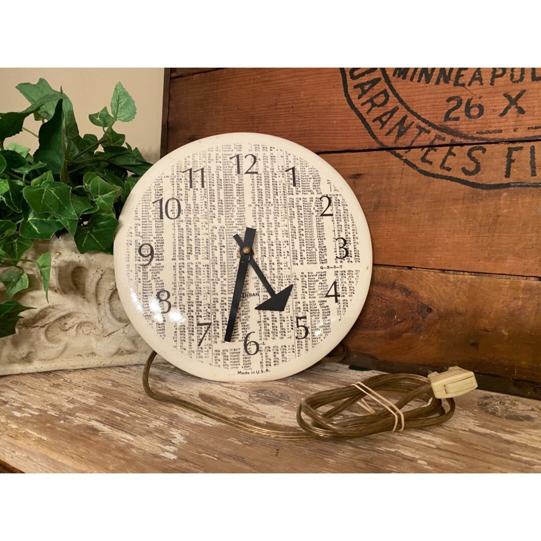 Vintage Stock Market Clock works Linden Made in USA Vintage Wall Decor ...