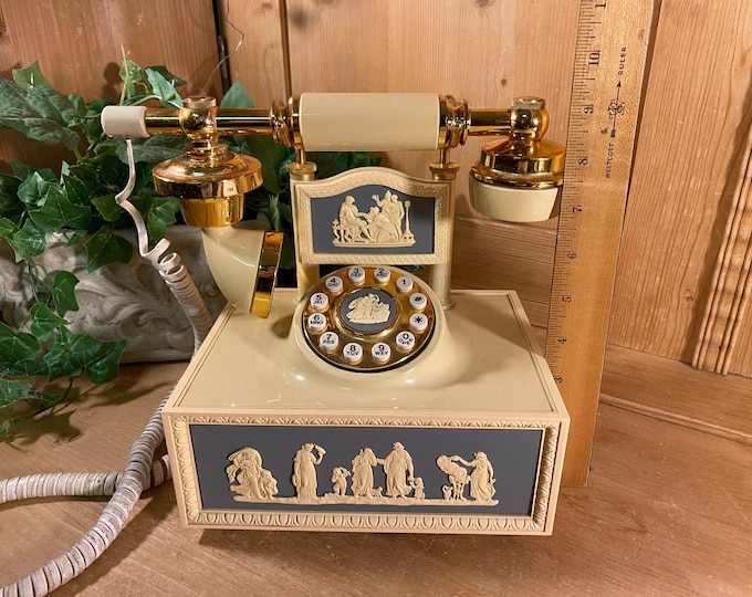 Vintage Grecian "rotary Dial" Push Button Phone (untested) | Wedgwood ...
