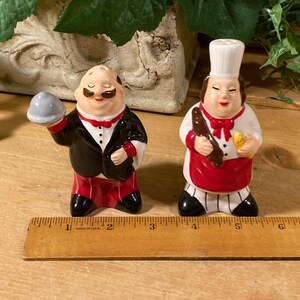 Vintage Ceramic Chef + Waiter Salt and Pepper Shakers | American ...