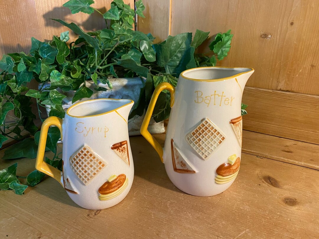 Vintage Ceramic Syrup and Batter Pitchers - Set of 2 | Napcoware ...