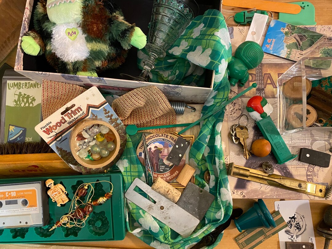 Found Objects Configuration Box | Assemblage Mixed Media | Shadow Box ...