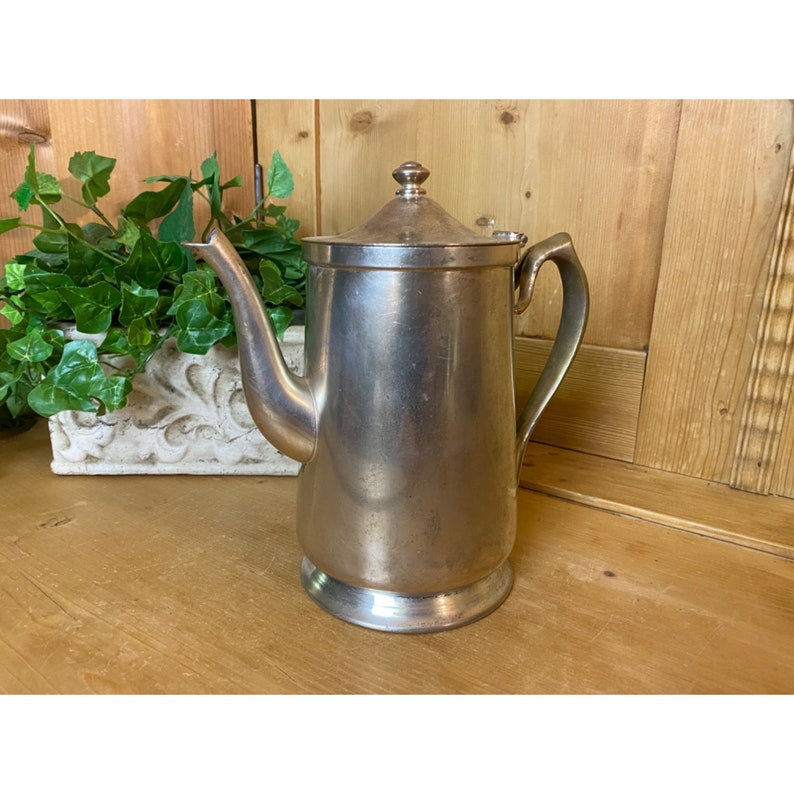 Vintage Wear Brite Nickel Silver Coffee Pot Grand Silver Co. - Etsy