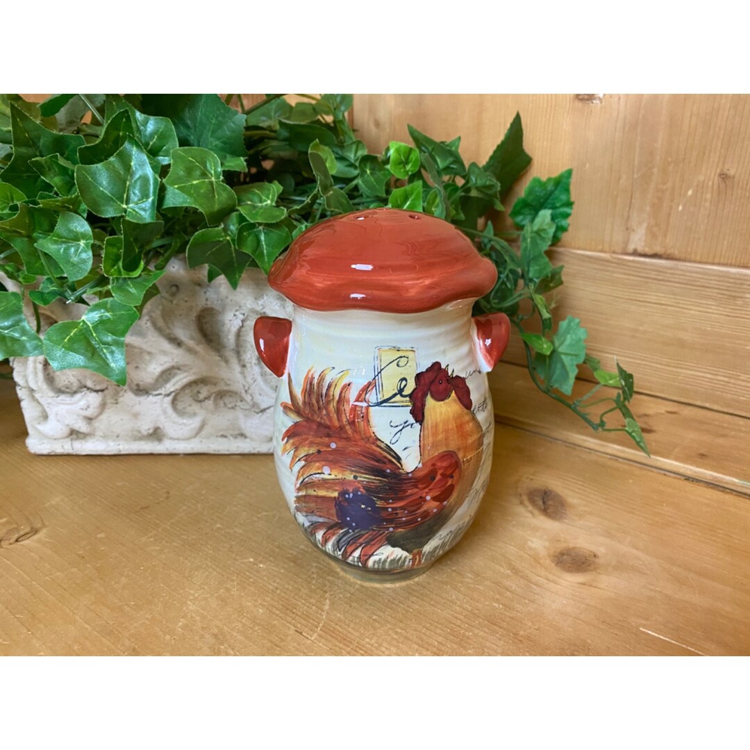 Vintage Oversized Rooster Cheese Shaker CIC, Susan Winget Farmhouse ...