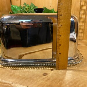 Vintage Square Glass Cake Plate With Aluminum Cover | Glass + Metal ...
