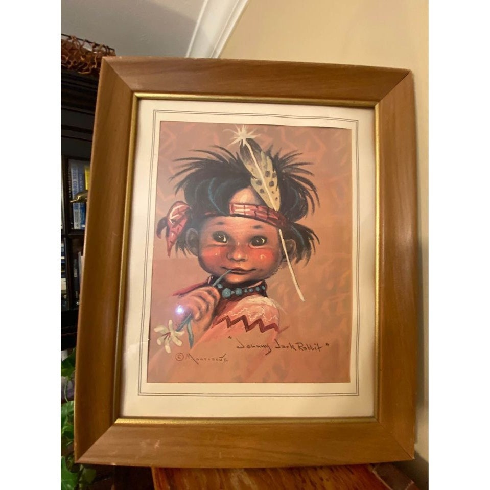 Vintage Framed Artwork Set Monteague Flagg Lithograph | Etsy