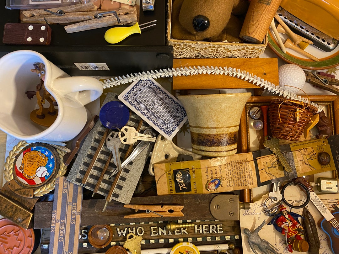 Found Objects Configuration Box | Assemblage Mixed Media | Shadow Box ...