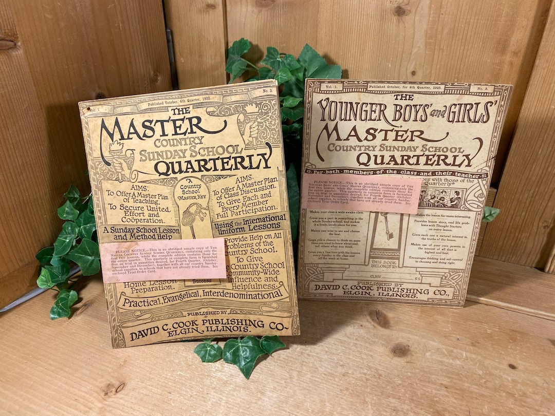 Antique Sunday School Paper Bulletin | October 1925 | the Master ...