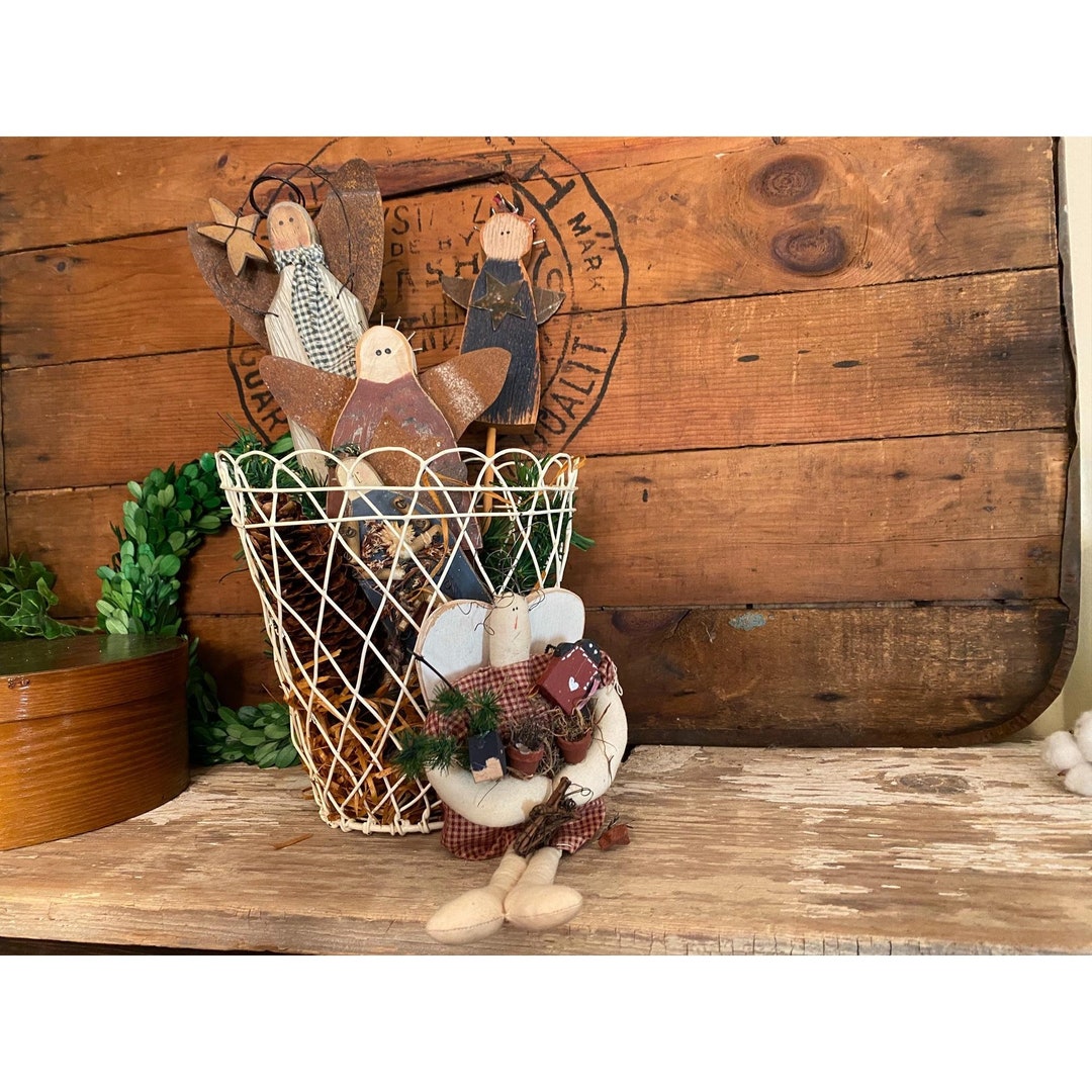Vintage Primitives Christmas Decor - Set of 5 | Vintage Primitive Style ...