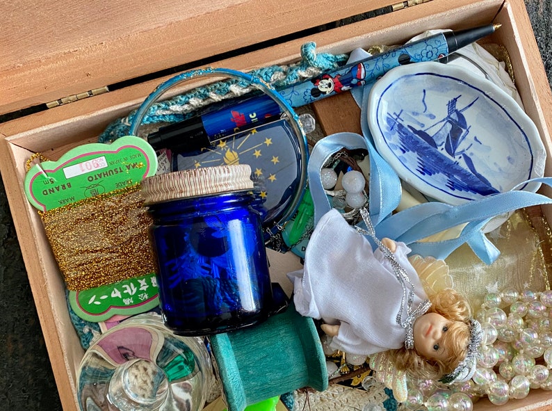 Vintage Junk Drawer Mystery Box Assemblage Supplies Found - Etsy