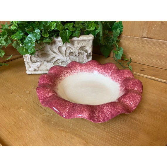 Sponge-painted Scalloped Serving Dish Cracker Barrel 1996 - Etsy