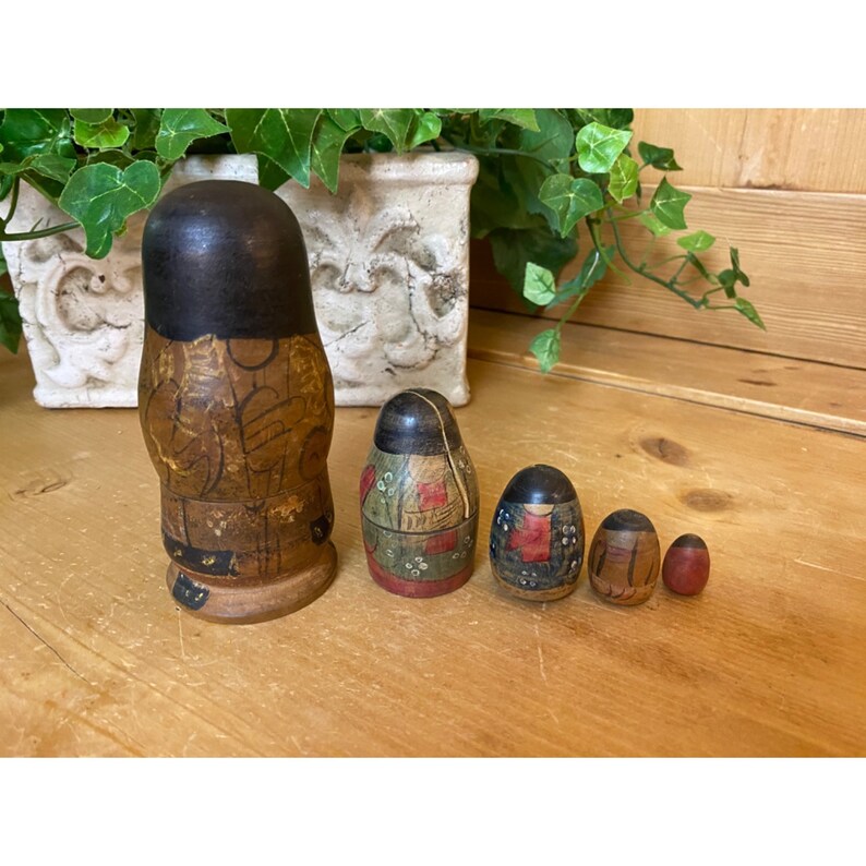 Vintage Asian Wooden Nesting Dolls Matryoshka Japanese - Etsy