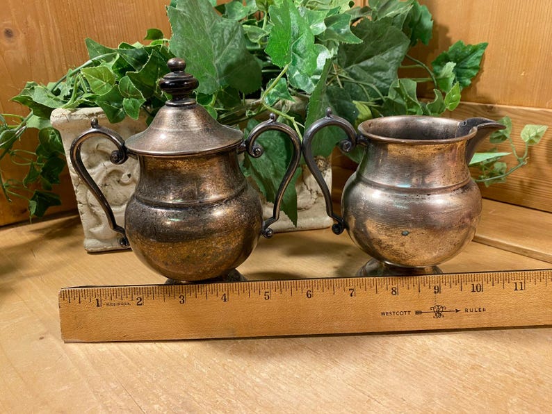 Vintage Silver Plated Sugar and Creamer Set | Set of 2 | Gotham ...