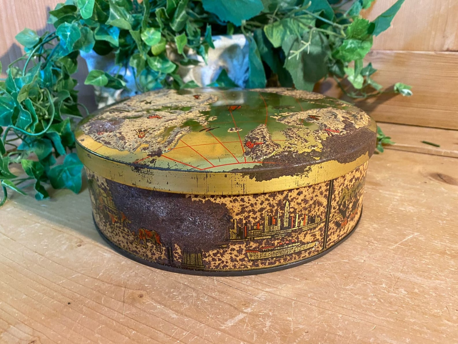 Vintage Tin: Raised Relief World Map Vintage Advertising Shabby Shic ...