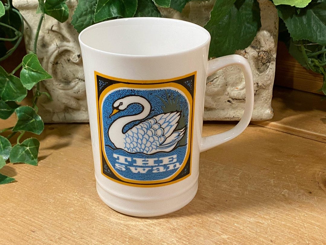 Vintage "the Swan" China Coffee Mug | Royal Windsor | White Fine Bone ...