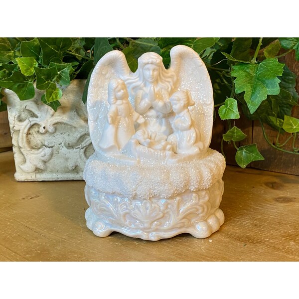 Porcelain Angel Music Box - Etsy