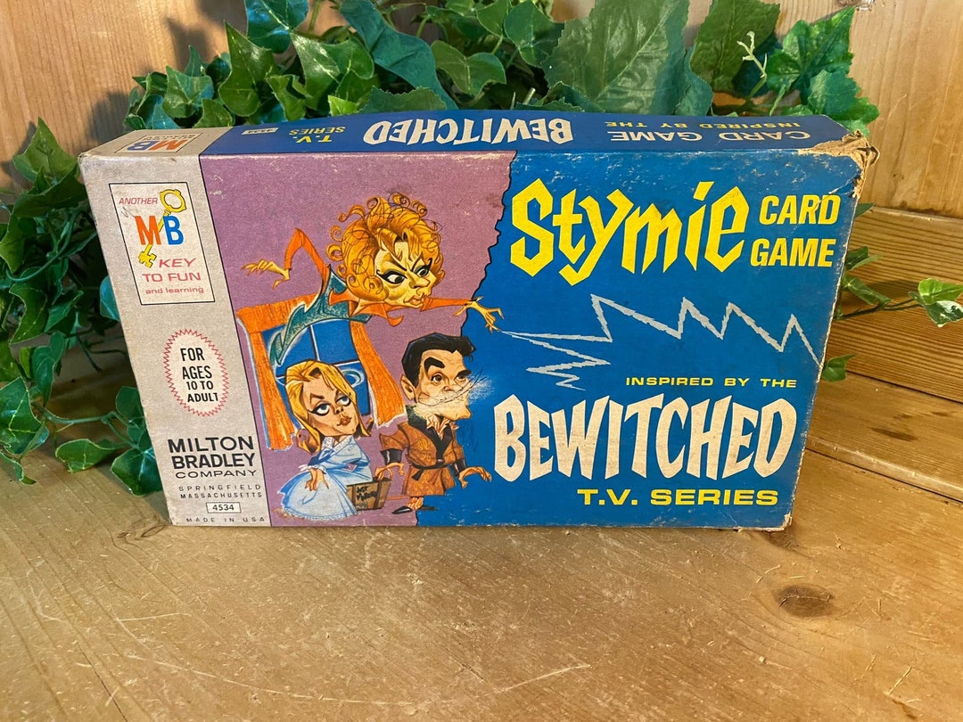 Vintage Bewitched TV Series Card Game Stymie Card Game Complete Milton ...