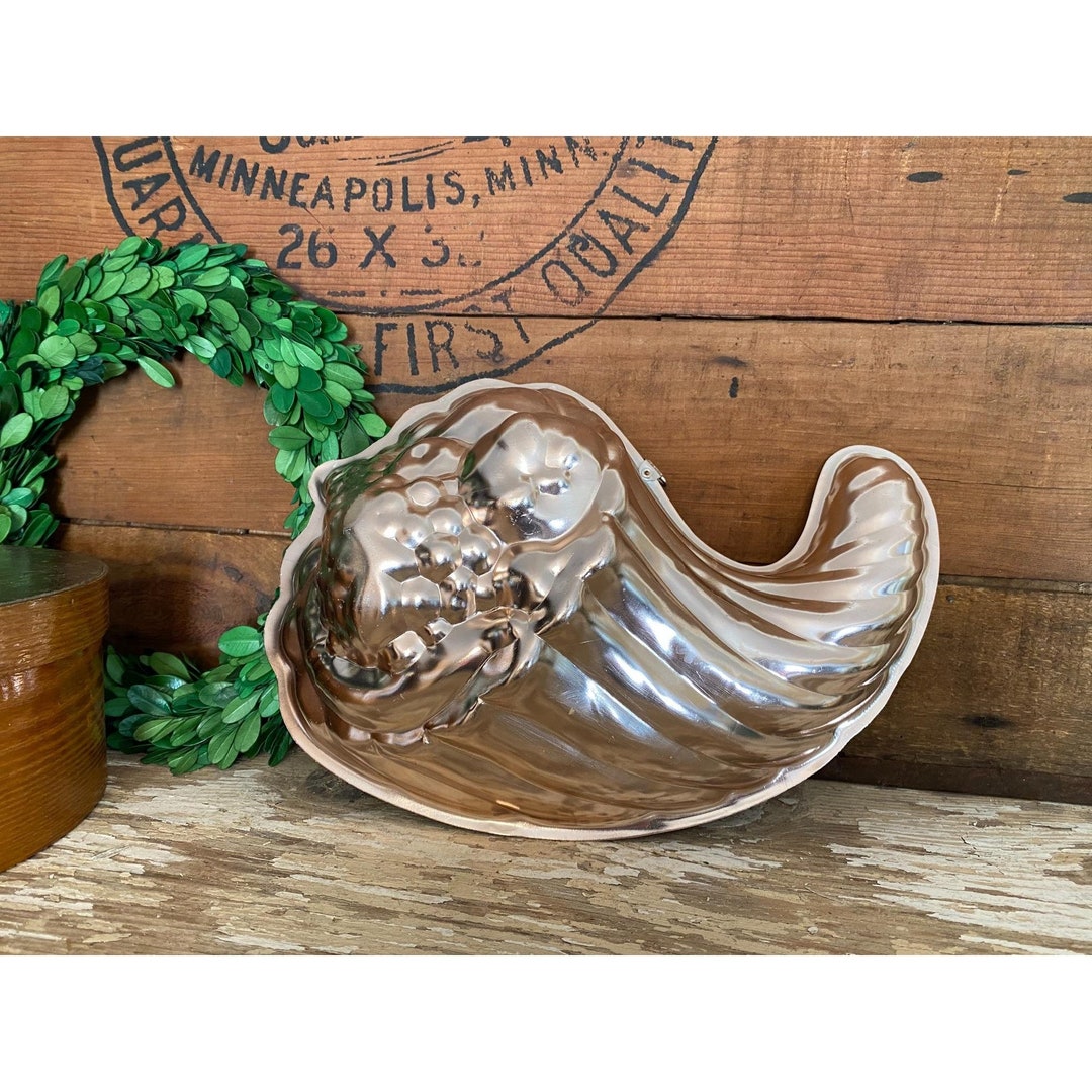 Vintage Rose Gold-tone Cornucopia Mold | Vintage Aluminum Mold ...