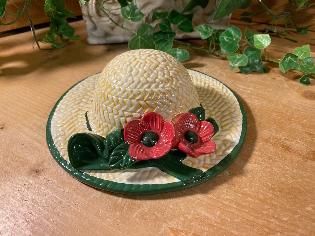 Vintage Decorative China Sun Hat With Flowers | Collezione Italiano ...