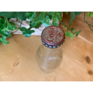 Vintage 1960s Diamond Coke Bottle With Cap | Clear Glass 10 Oz. Coca ...
